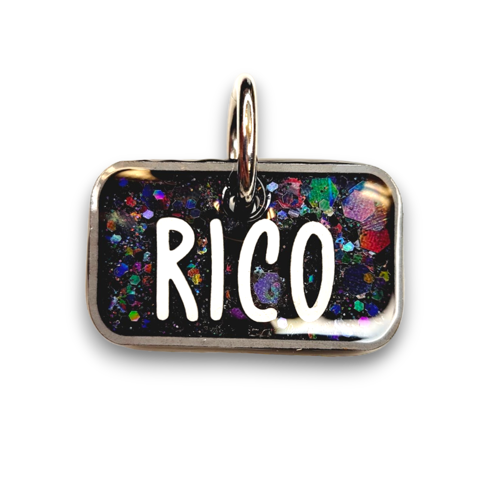 Gray Tag with Onyx Fill – Poppin Pet Tags