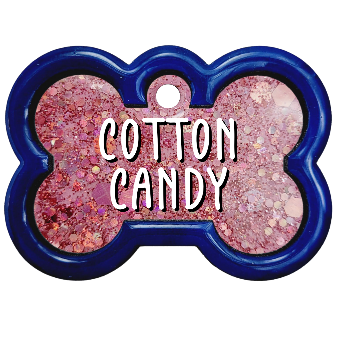 Royal Blue Tag with Cotton Candy Fill – Poppin Pet Tags
