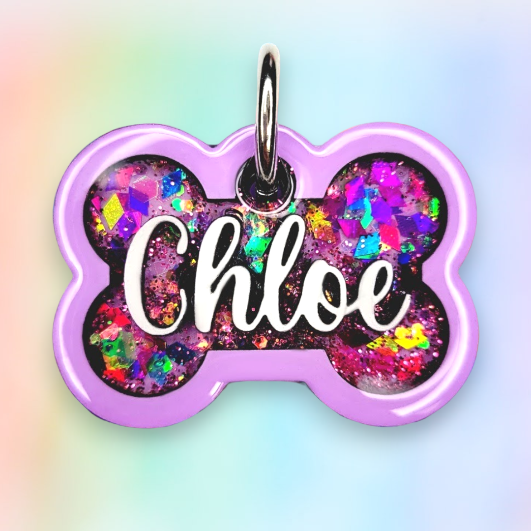 Poppin Premium - Lavender Rainbow – Poppin Pet Tags