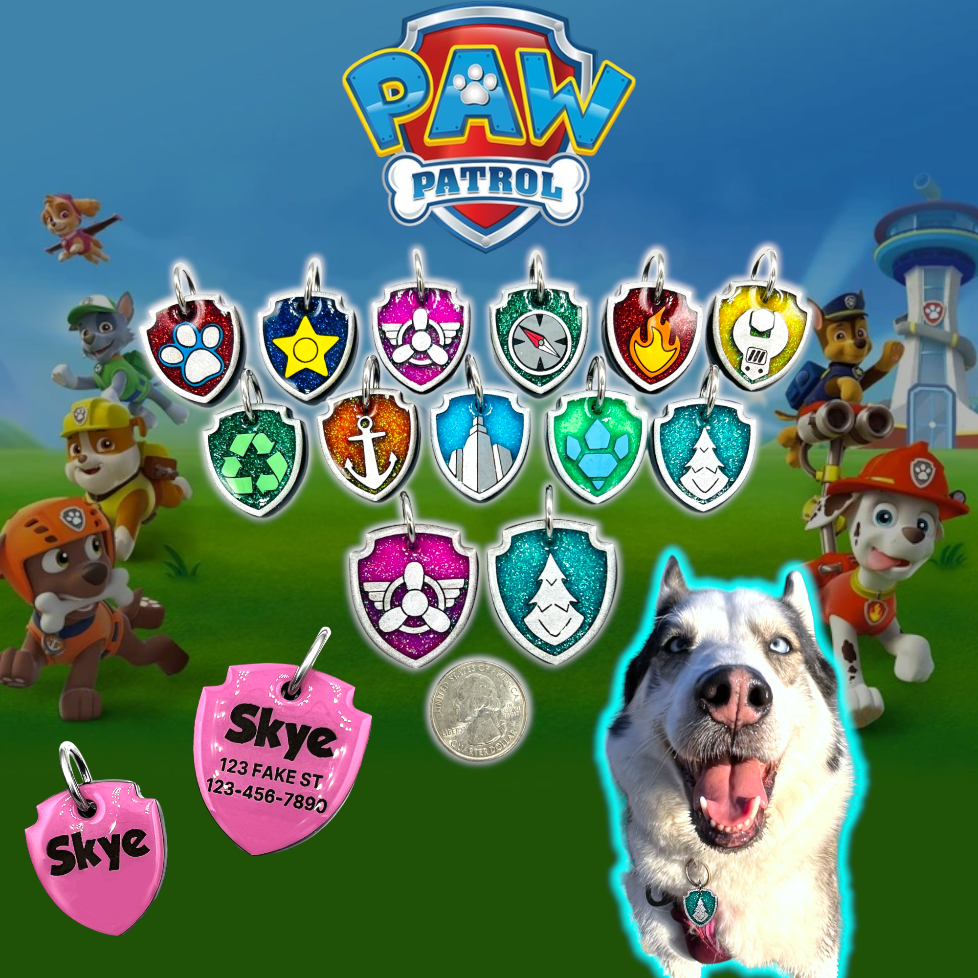Poppin Premium - VIEW ALL - Paw Patrol Tag (Engraving Included ...